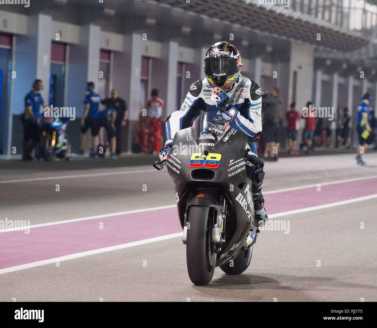 Doha, Qatar. 02nd Mar, 2016. Yonny Hernandez Testing of the MotoGP ...