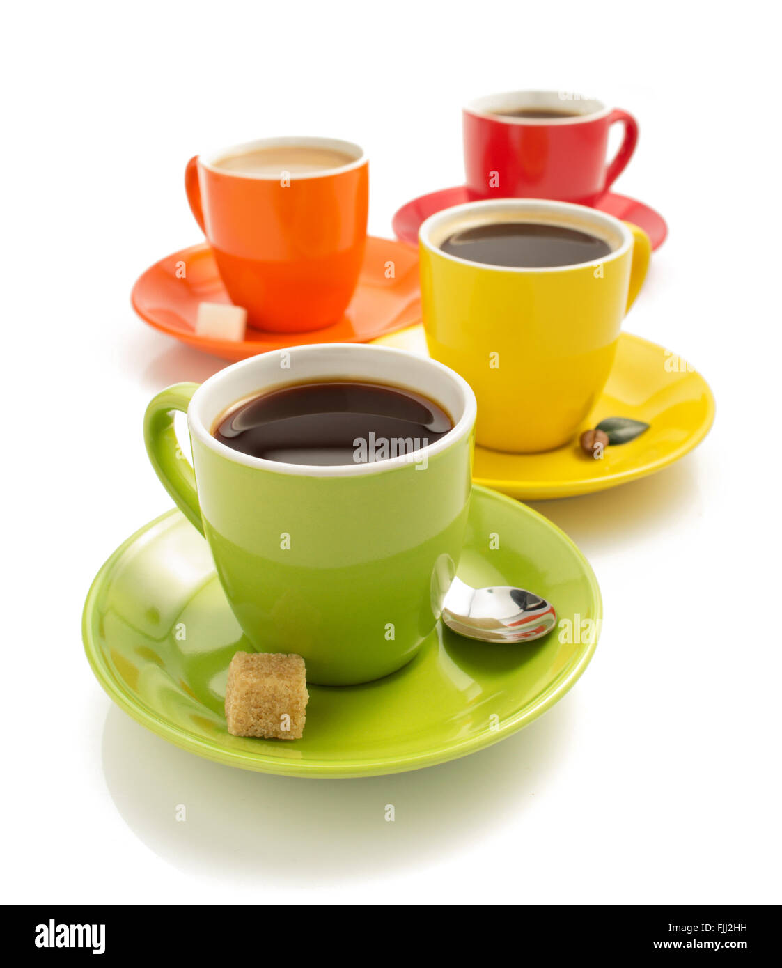 Cup coffee on cube Cut Out Stock Images & Pictures - Alamy