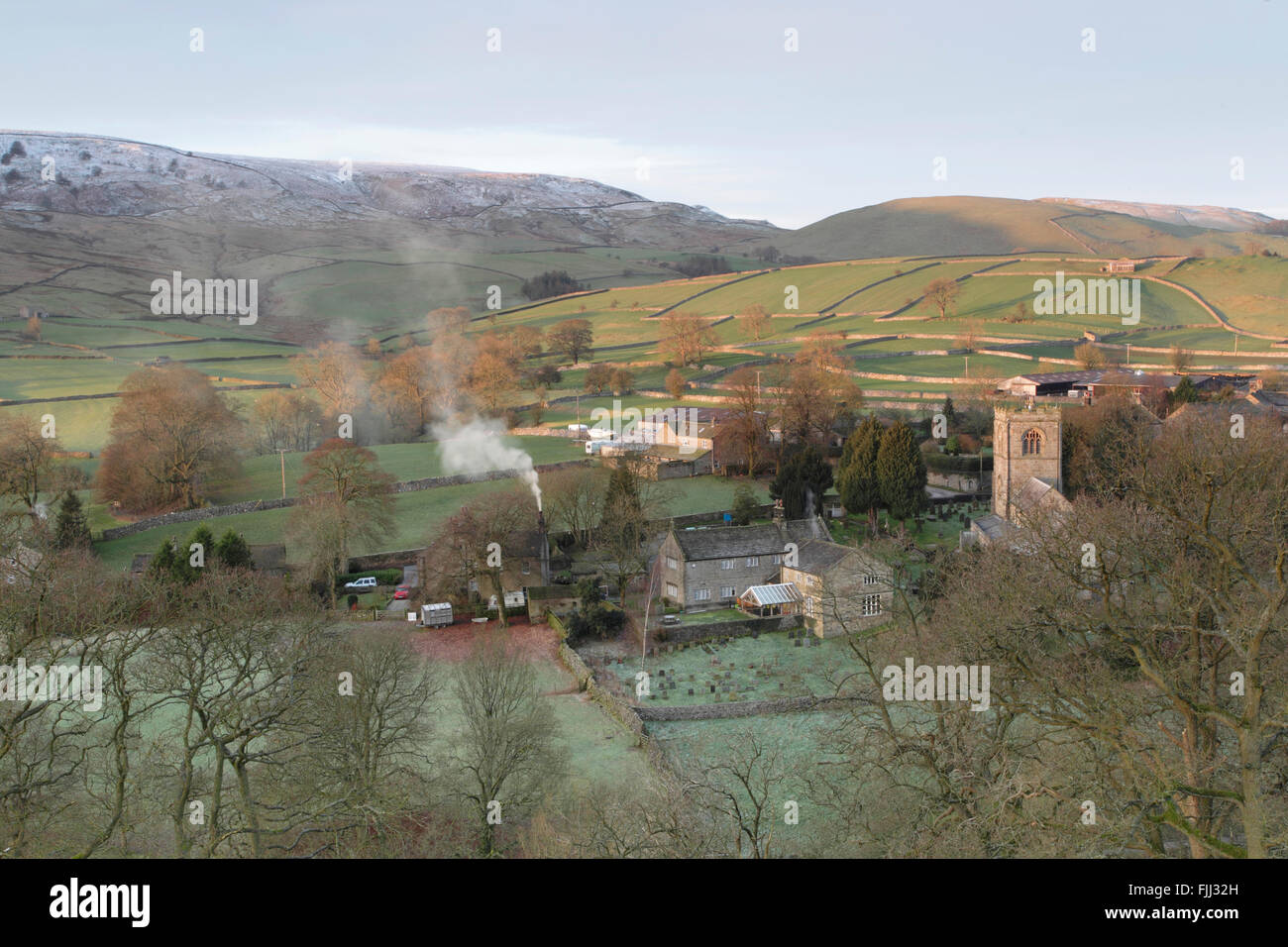 Burnsall village, Wharfedale, Yorkshire Dales, North Yorkshire, England ...