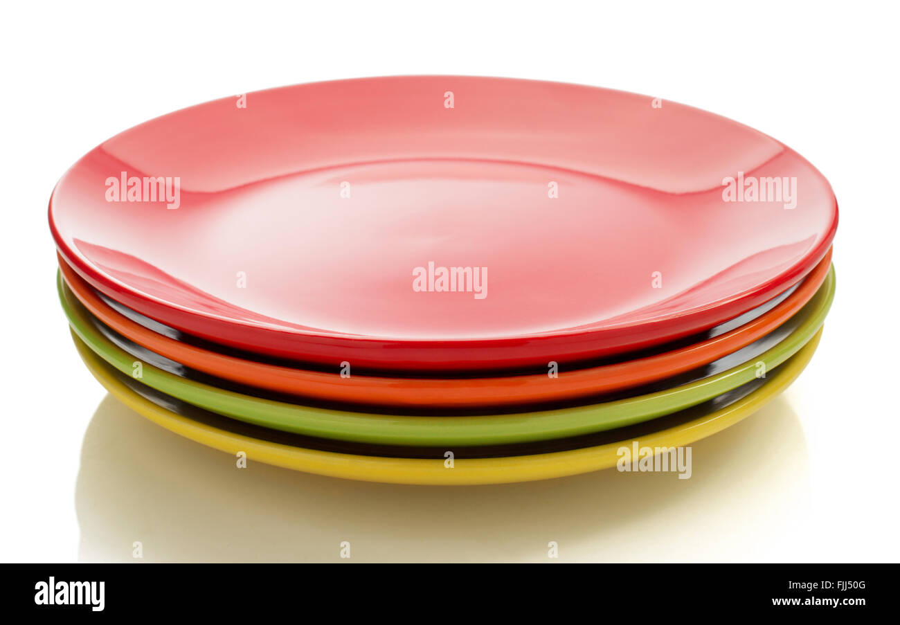 ceramic plate isolated on white background Stock Photo - Alamy