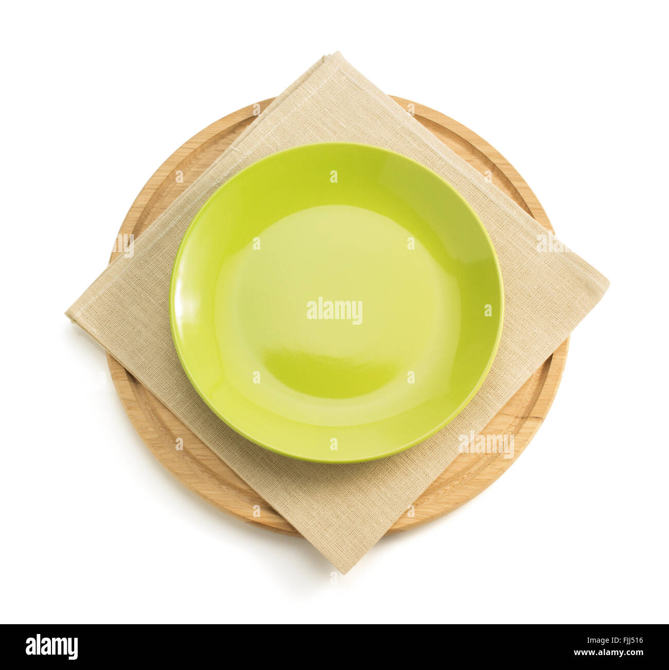 Empty light green plate Cut Out Stock Images & Pictures - Alamy