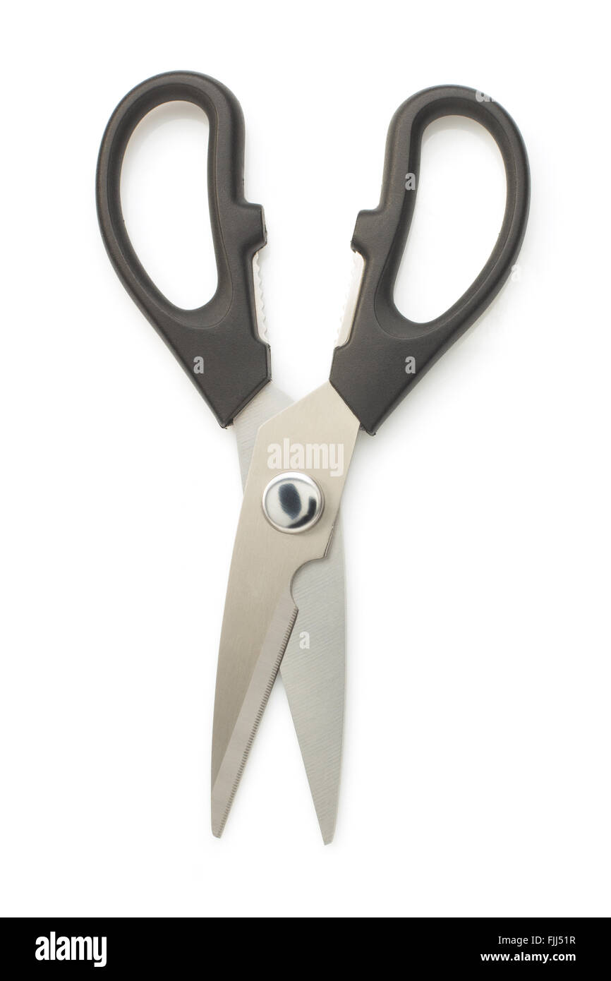 kitchen scissors isolated on white background Stock Photo - Alamy