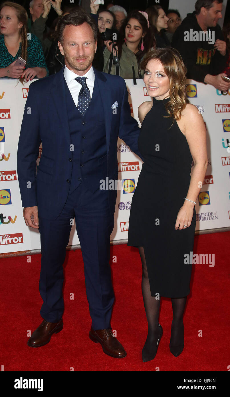 September 28, 2015 - Christian Horner and Geri Halliwell attending The ...