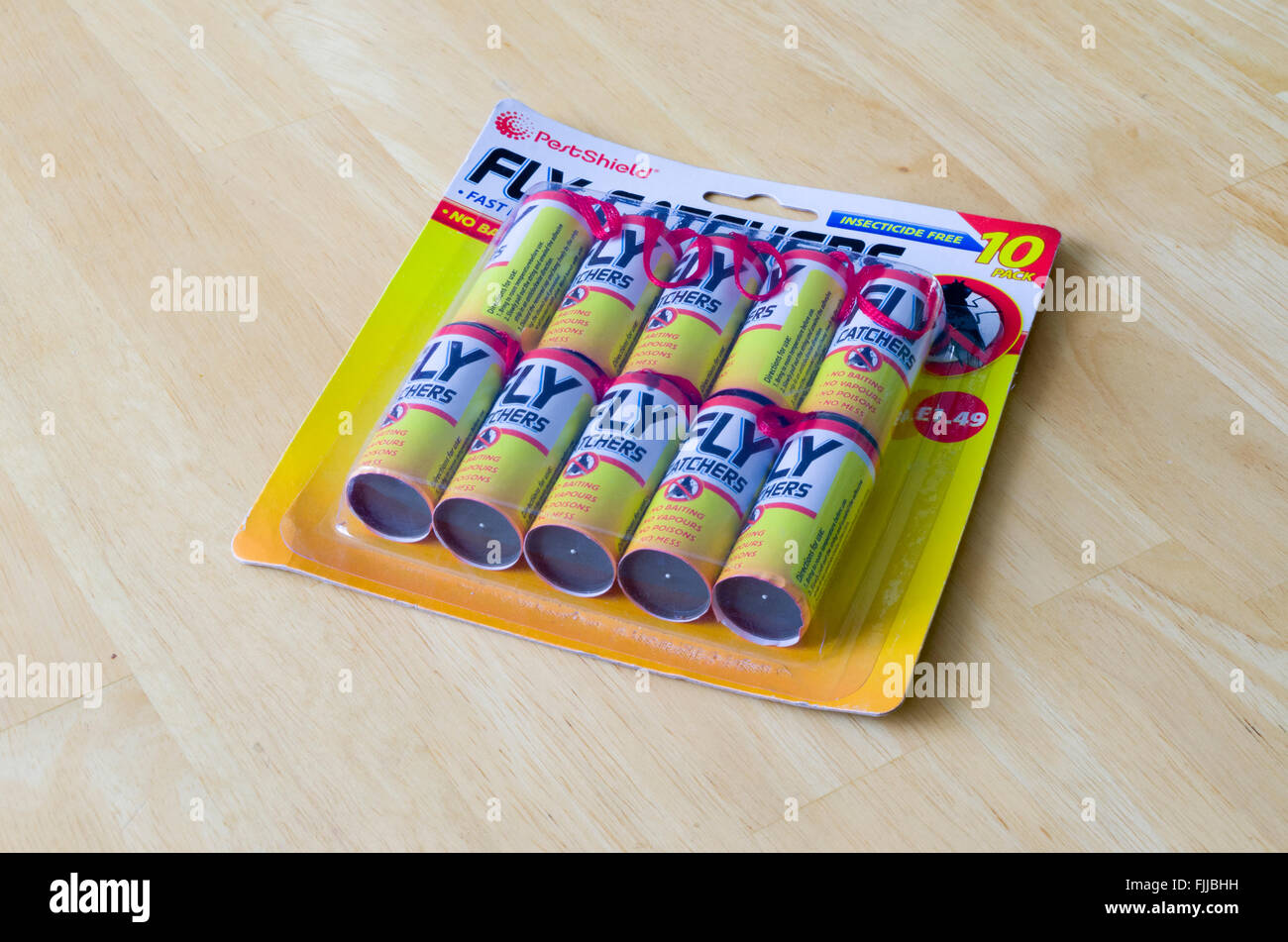 Pest Shield Fly Catchers ( Sticky Fly Paper Stock Photo - Alamy