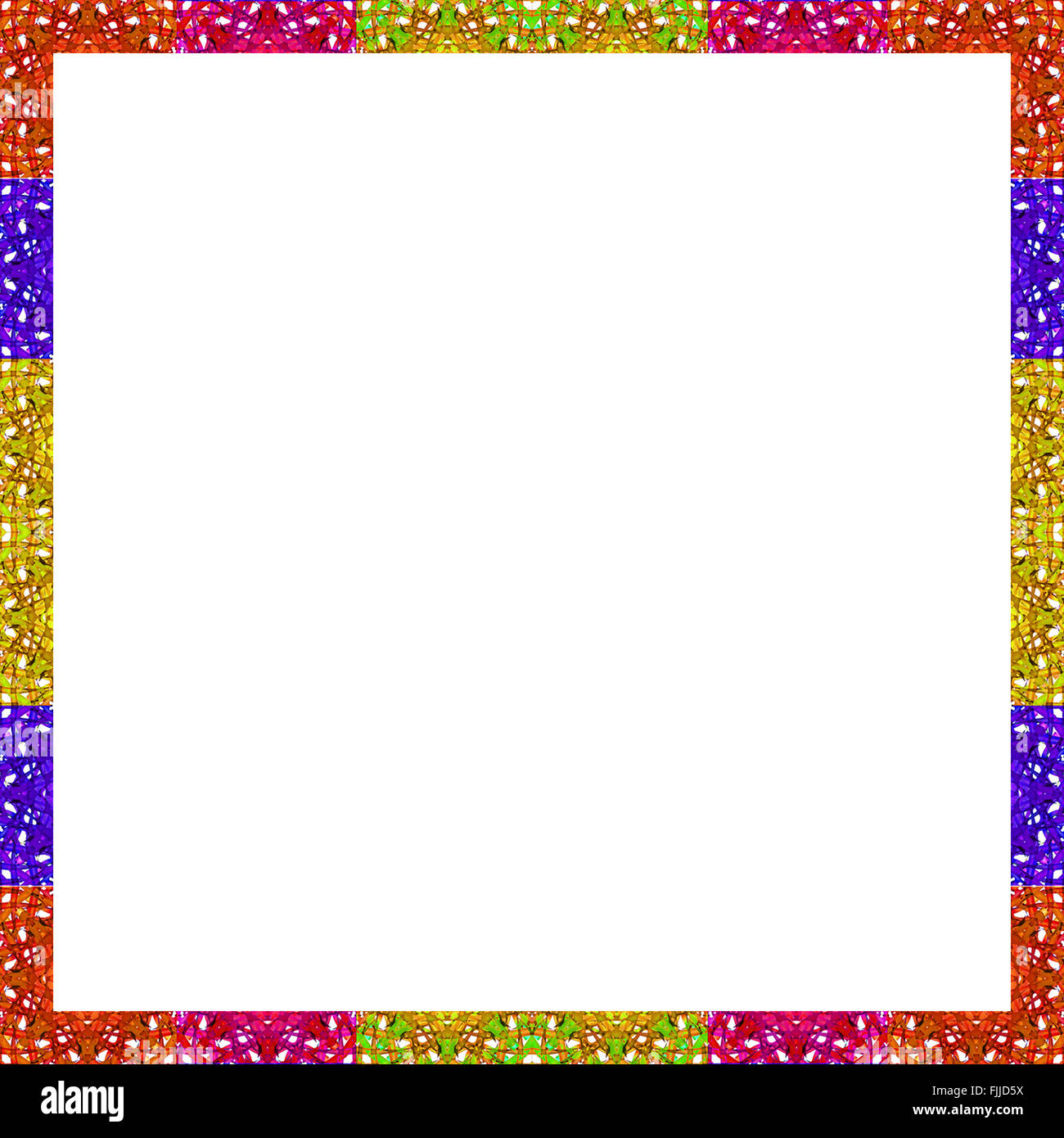 White frame background with ornate check pattern design borders in ...