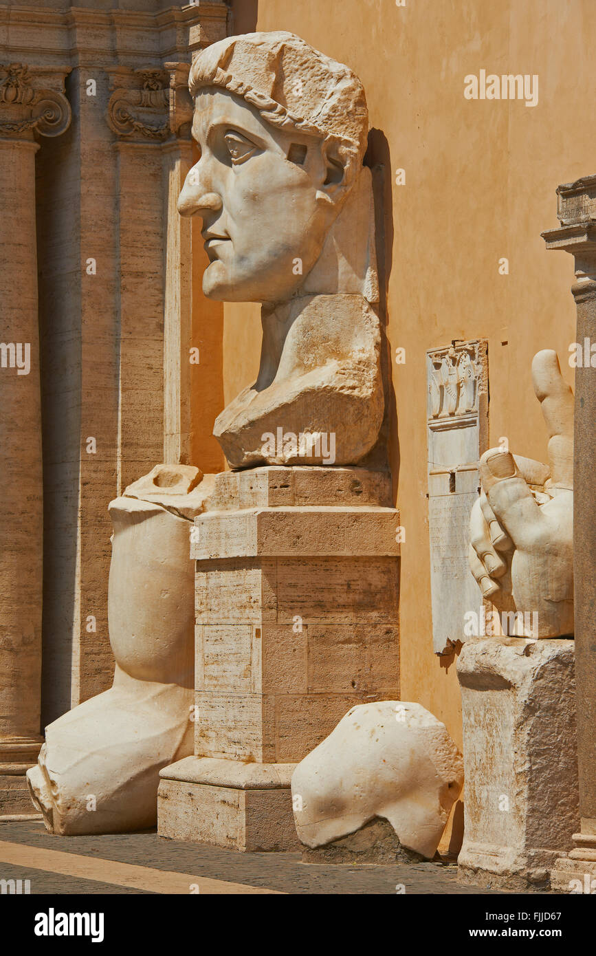 Palazzo dei Conservatori, Remains of statue of Emperor Constantine II ...