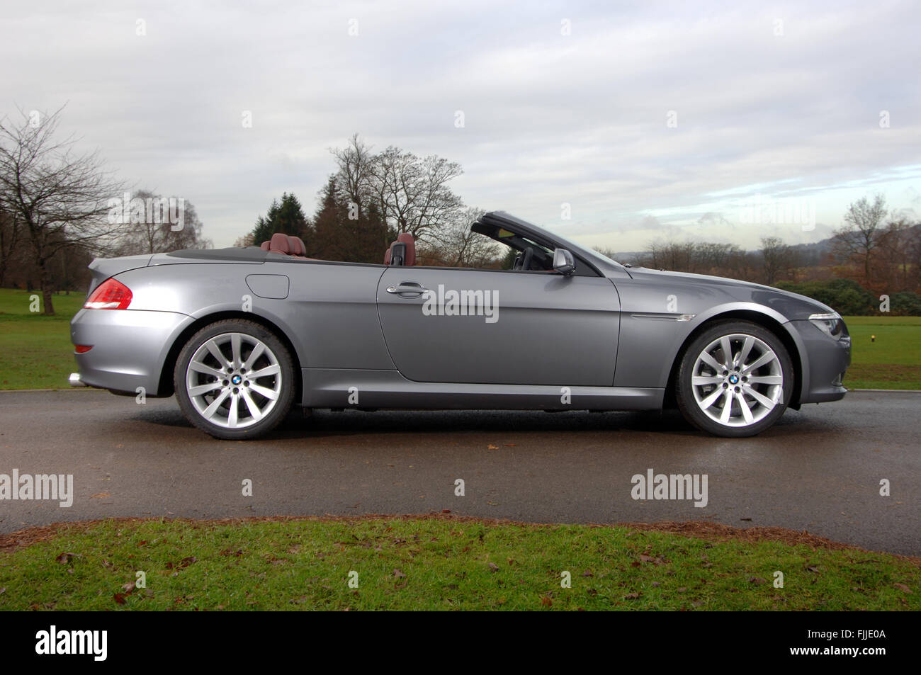 2007 BMW 635d performance diesel convertible soft top car Stock Photo ...