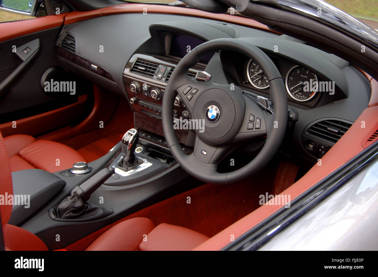 2007 BMW 635d performance diesel convertible soft top car Stock Photo ...