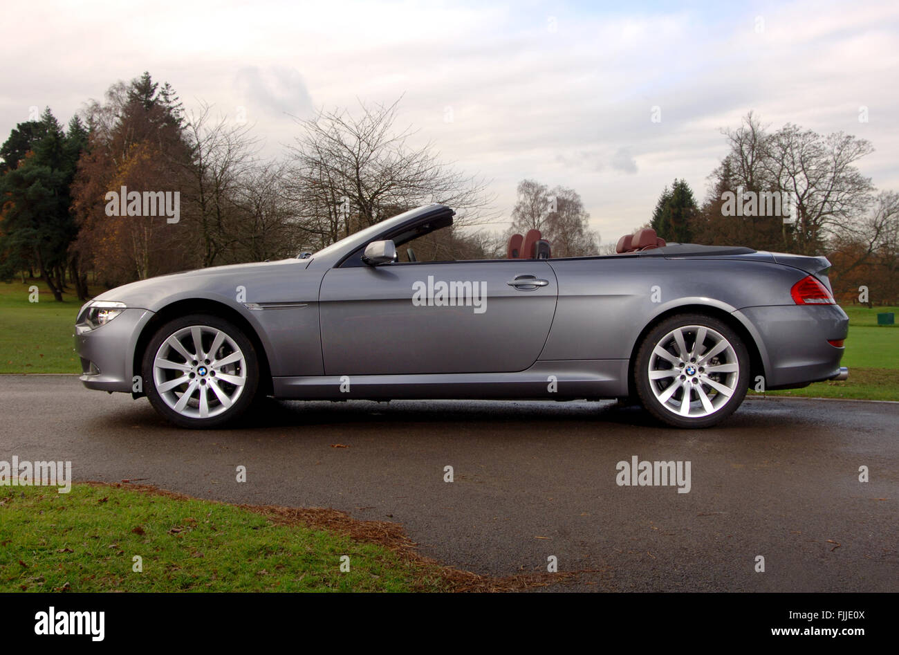 2007 BMW 635d performance diesel convertible soft top car Stock Photo ...