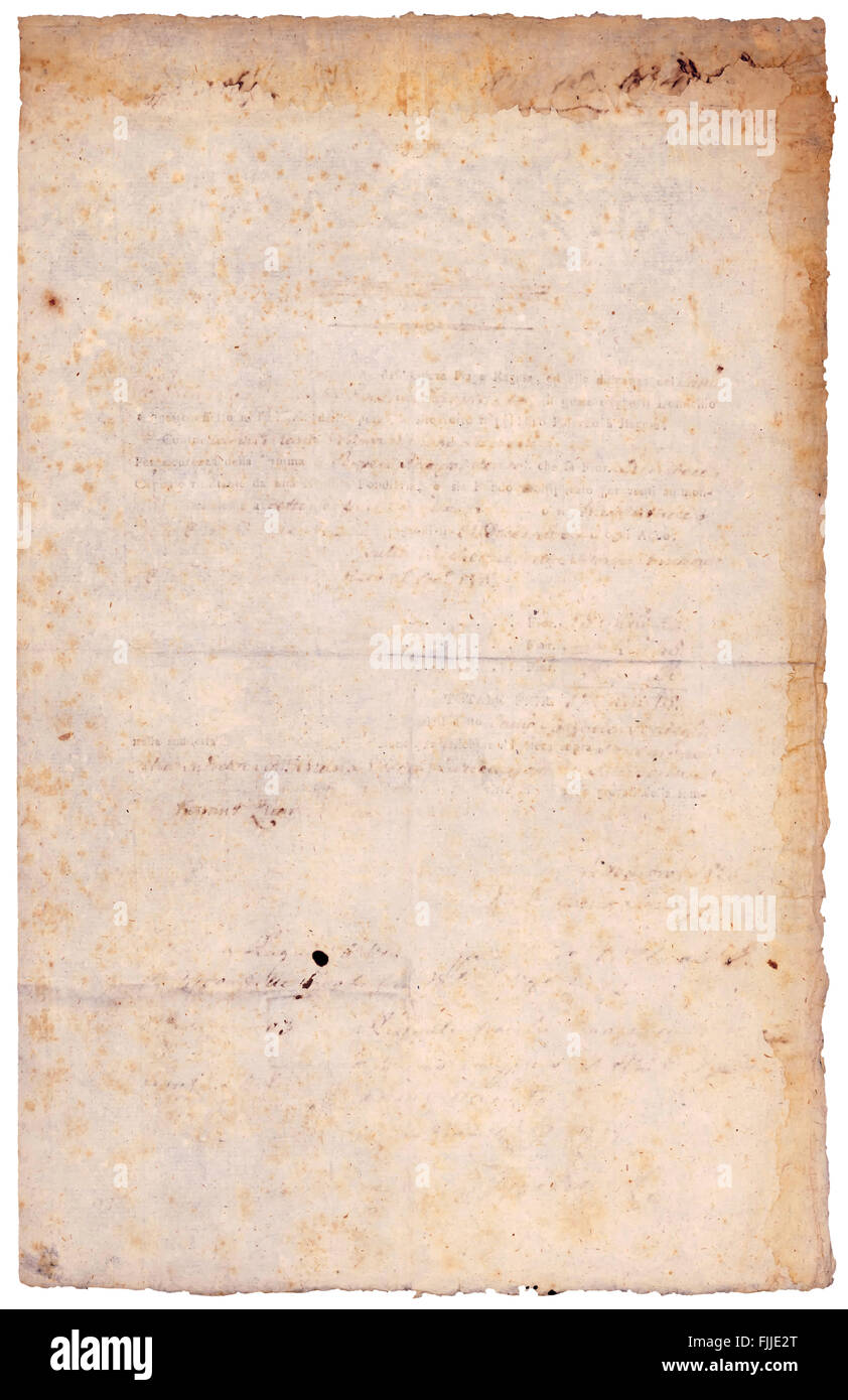 Old paper isolated on white background Stock Photo - Alamy