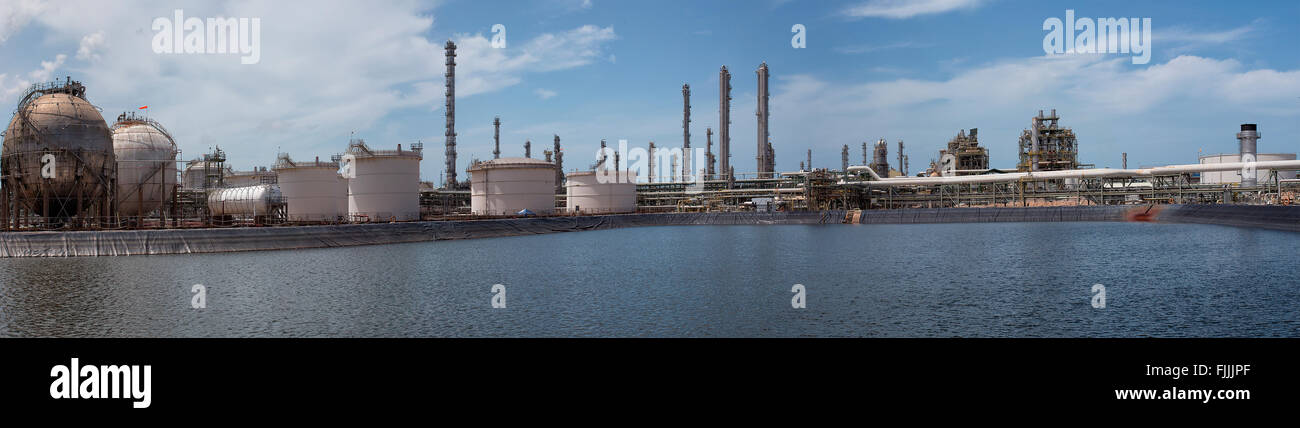 Oil refinery at daylight - factory - petrochemical plant Stock Photo ...