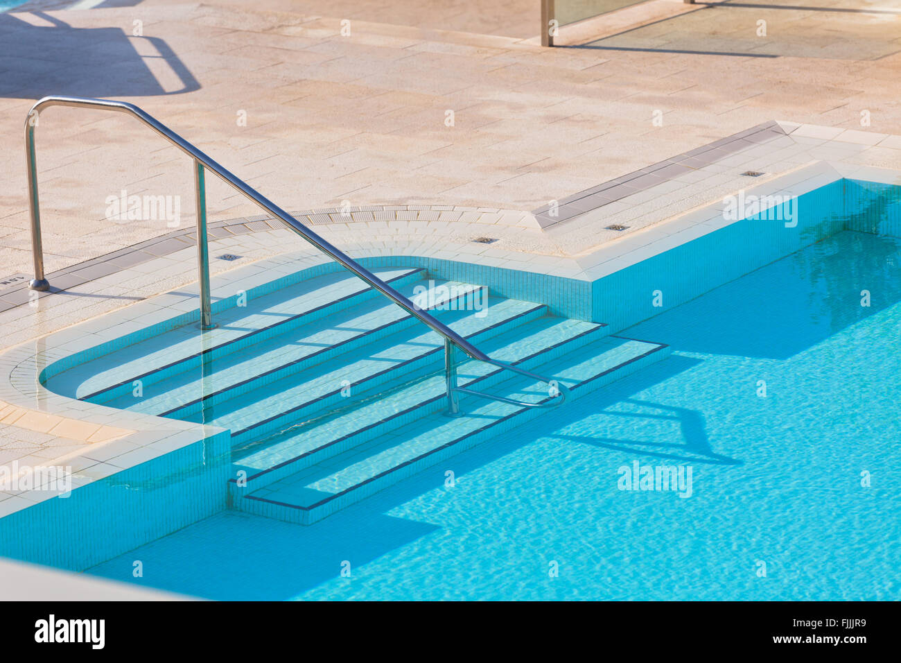 Outdoor Swimming pool with staircase. Horizontal shot Stock Photo - Alamy