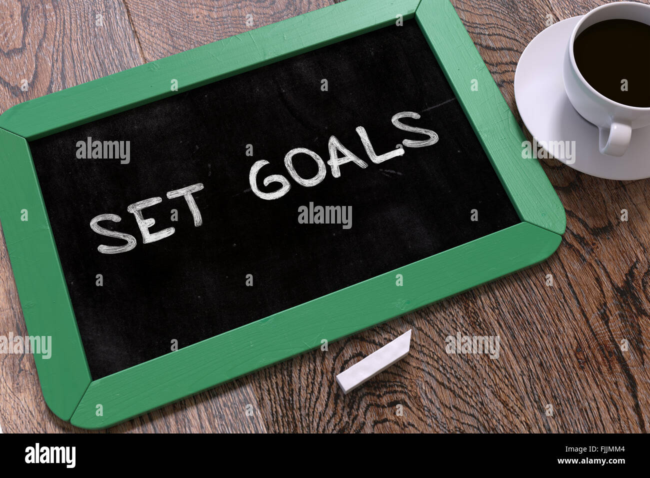 Hand Drawn Set Goals Concept on Chalkboard Stock Photo - Alamy