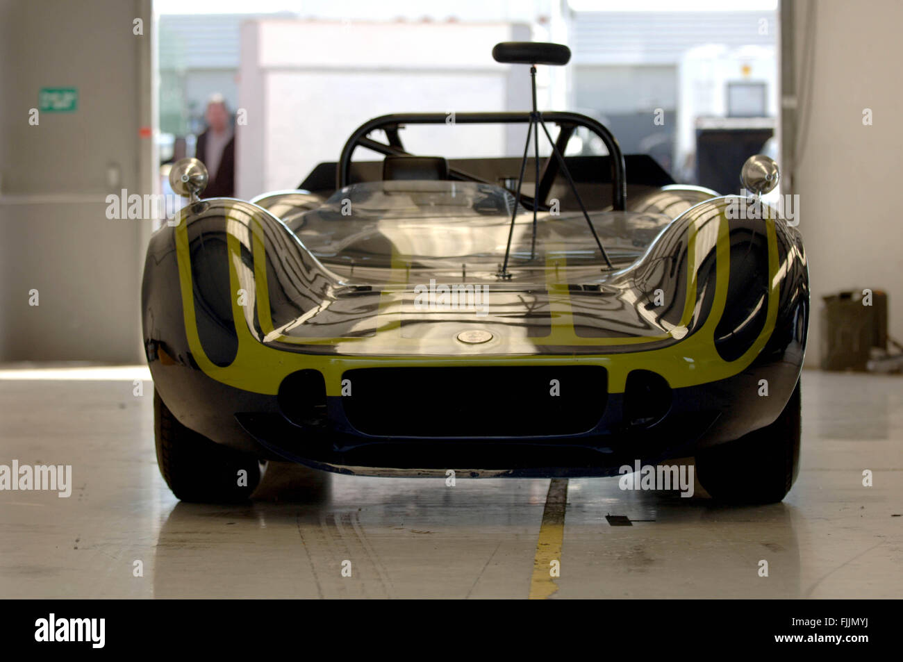 McLaren M1 historic racing car in pit garage Stock Photo - Alamy