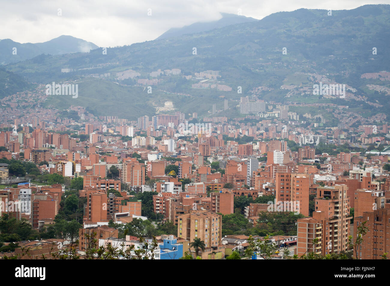 Amazing panorama of modern South American city Medellin, Colombia Stock ...