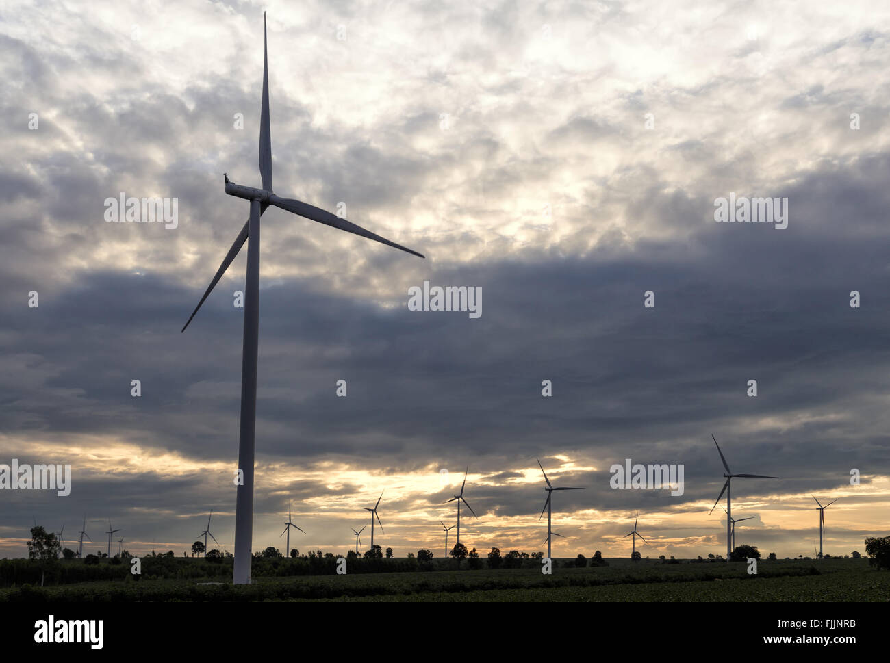 Field of wind turbine, Thailand Stock Photo - Alamy