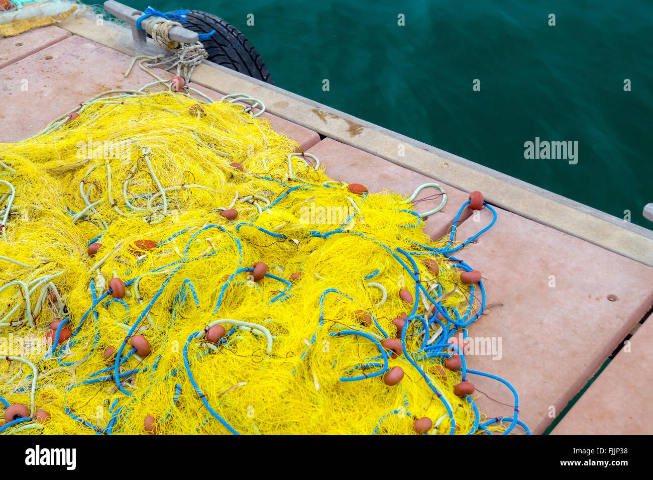 Fishing nets closeup. Background of fishing nets and floats Stock Photo ...
