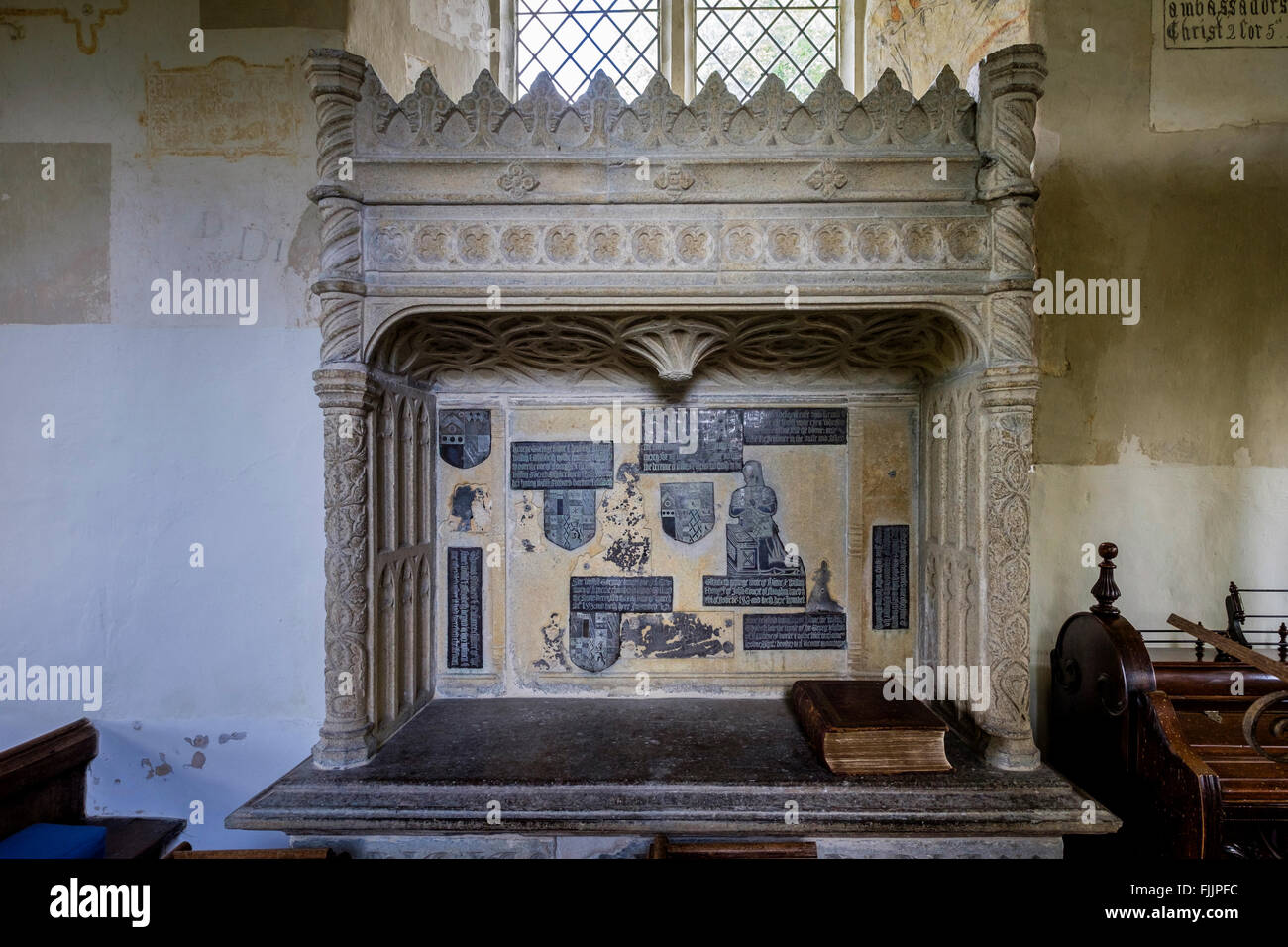 Tomb of Sir William & Lady Elizabeth Goring, Burton Church, Sussex ...