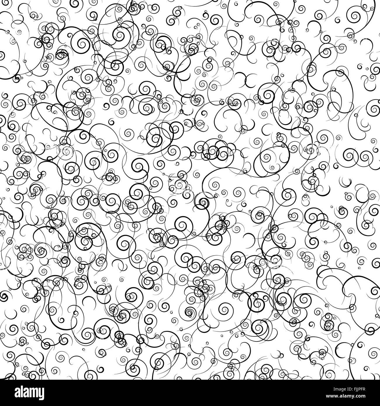 Abstract swirl doodle background Black and White Stock Photos & Images ...
