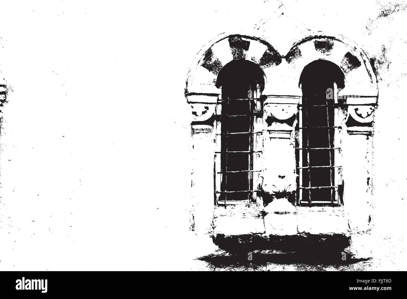 Ancient window detail Stock Vector Images - Alamy