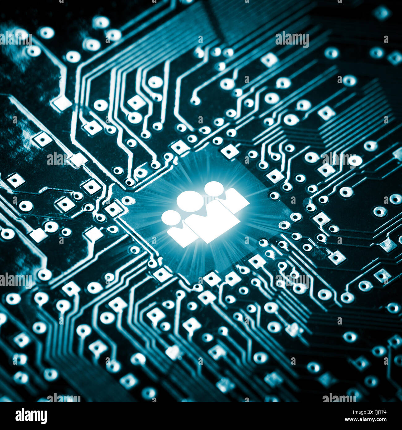 Silicon chips on circuit board hi-res stock photography and images - Alamy