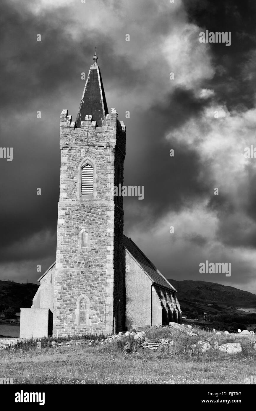 Church of Ireland, Glencolmcille Village, County Donegal, Ireland Stock ...
