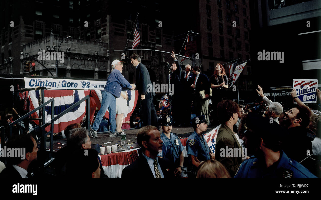 New York, NY., USA, 14th July, 1992 The Clintons and the Gores make an ...