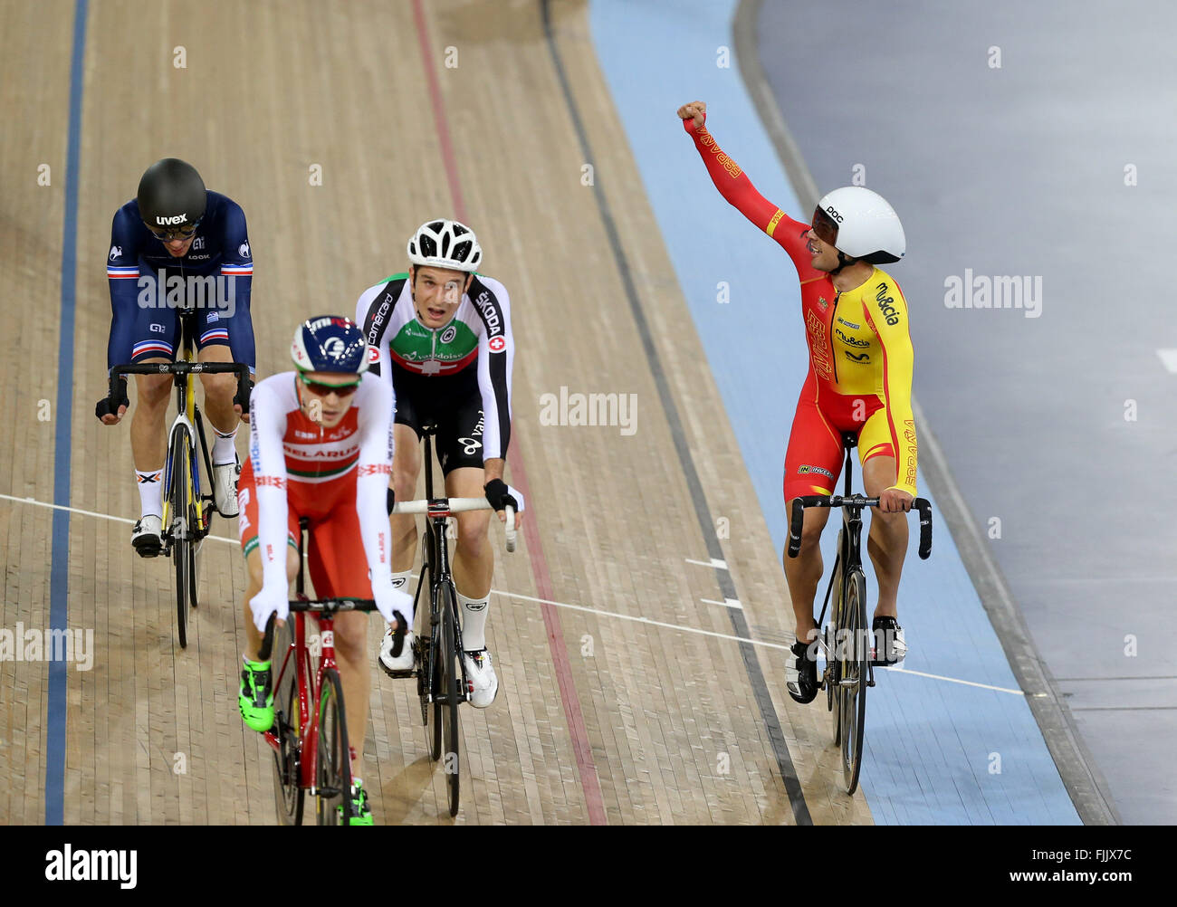 London, UK. 2nd March, 2016. Sebastian Mora Vedri (1st R) of Spain ...