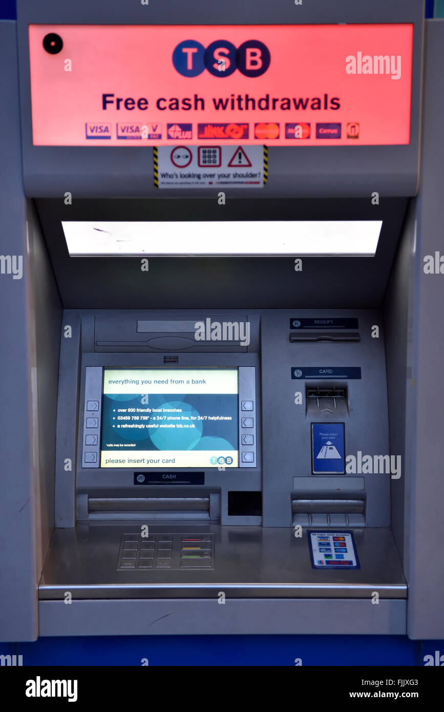 TSB cash machine Stock Photo - Alamy