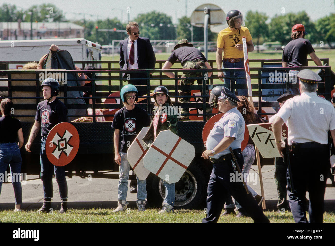 Chicago, Illinois, USA, 6th September, 1988 KKK and Nazis Rally in ...