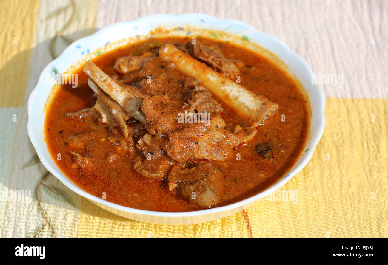 Indian style mutton curry Stock Photo - Alamy