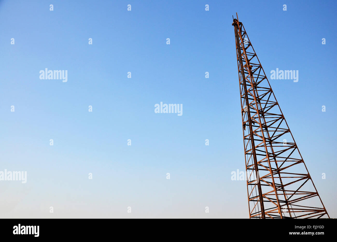 Crane lifting cement container construction hi-res stock photography ...
