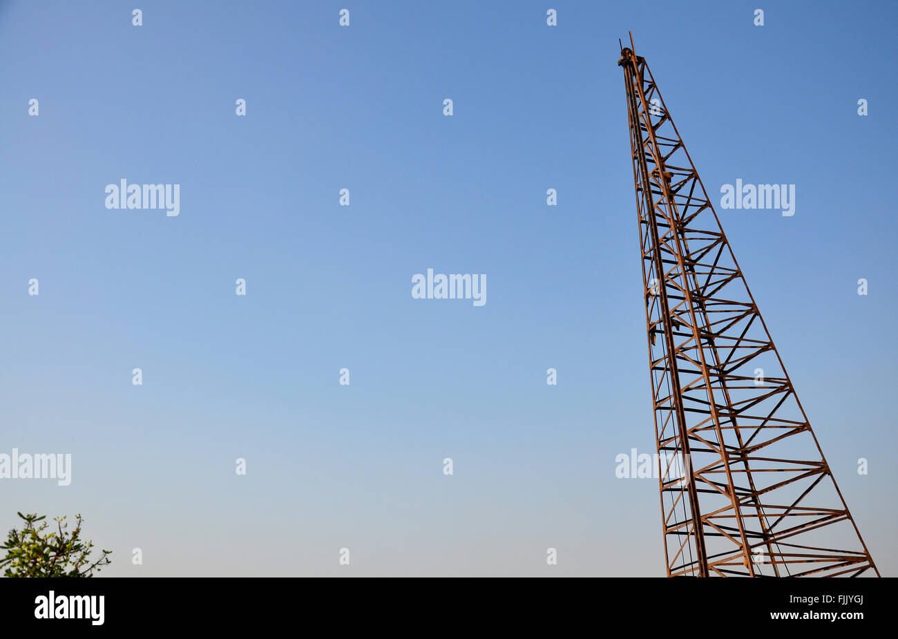 Drop hammers Machine working for building at construction site in ...