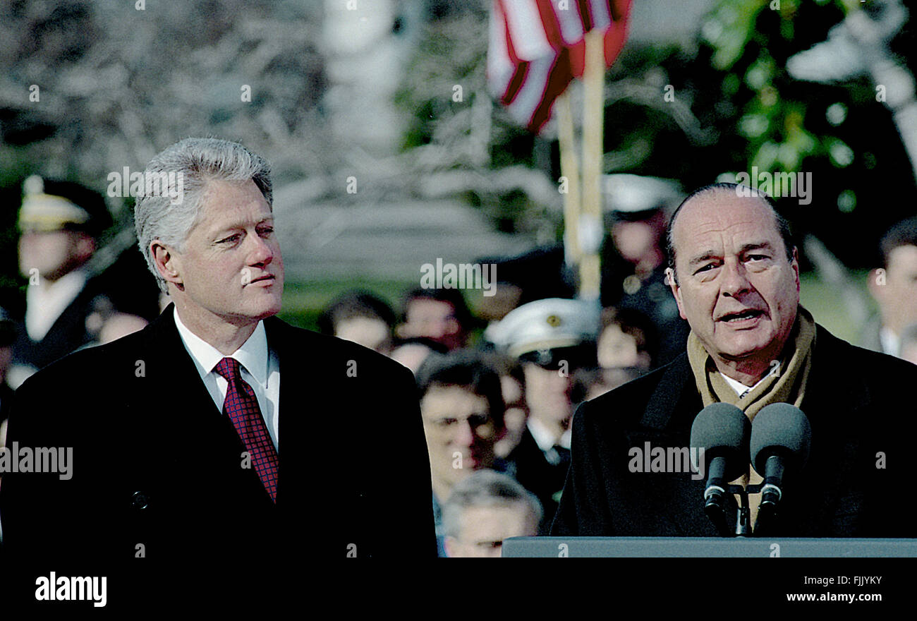 Washington, DC., USA, 1st February, 1996 President William Clinton with ...