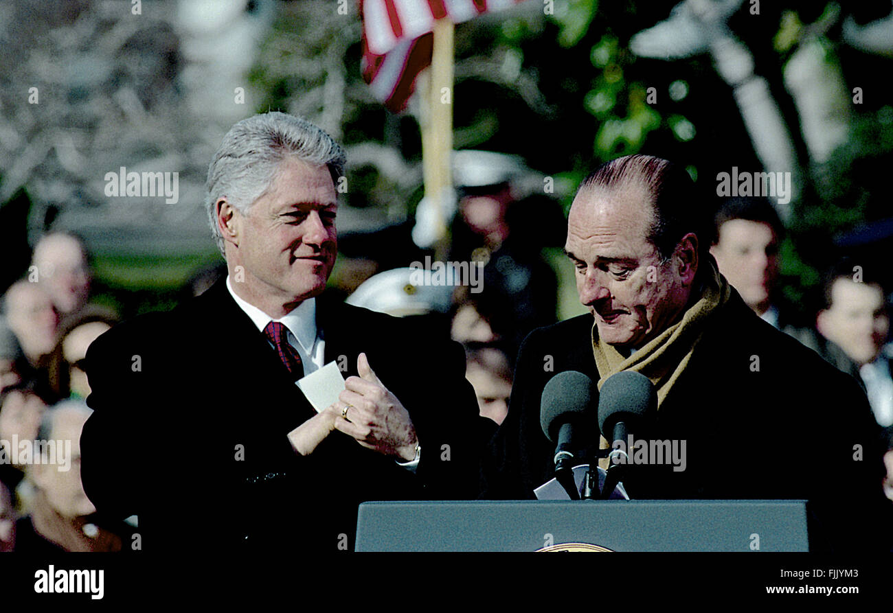 Washington, DC., USA, 1st February, 1996 President William Clinton with ...
