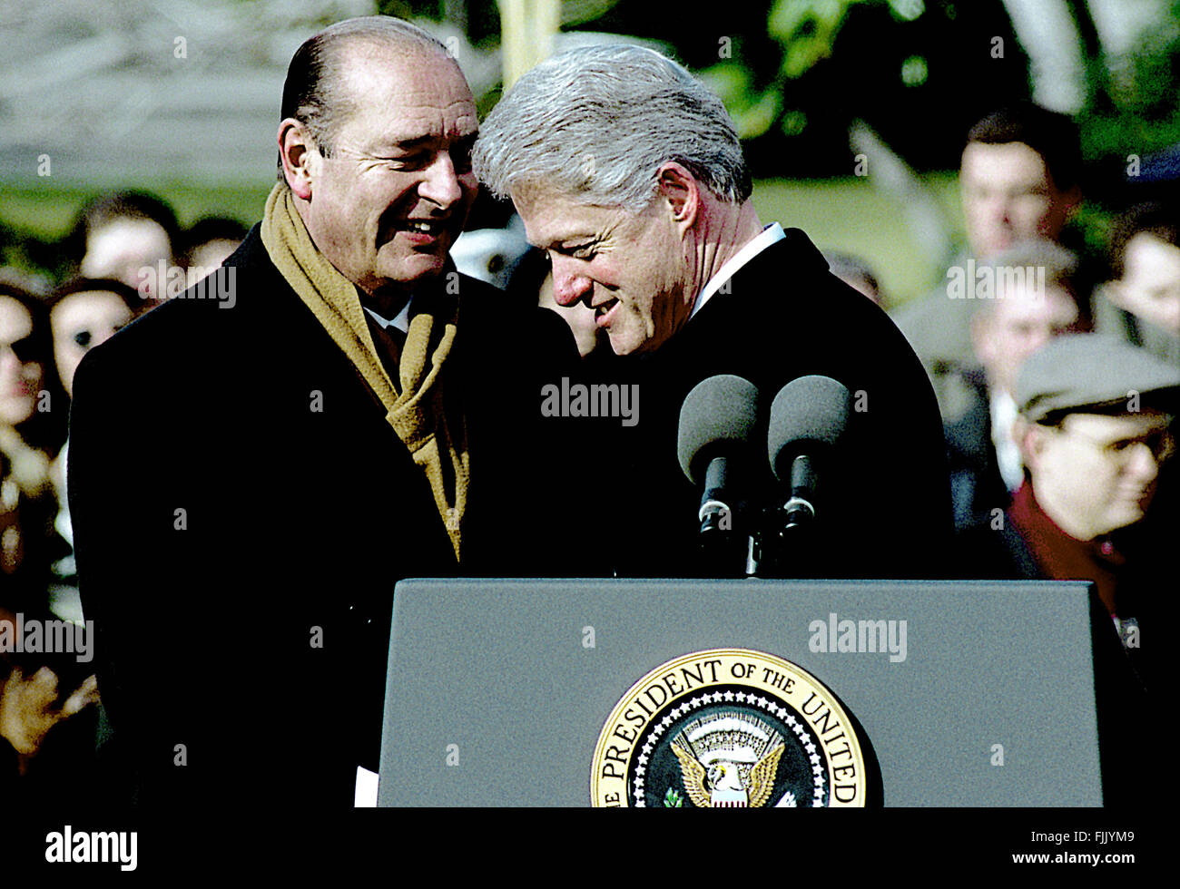 Washington, DC., USA, 1st February, 1996 President William Clinton with ...