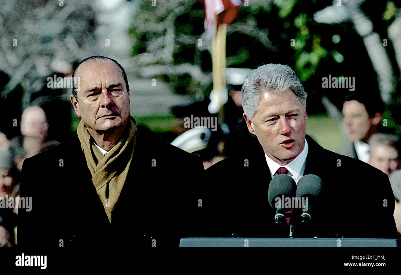 Washington, DC., USA, 1st February, 1996 President William Clinton with ...