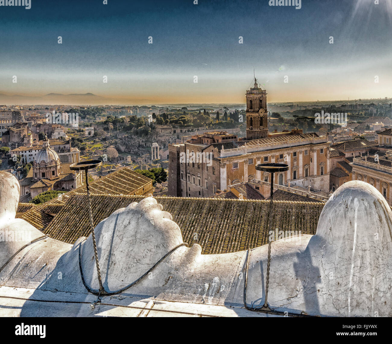 ancient roofs of Rome, Italy Stock Photo - Alamy