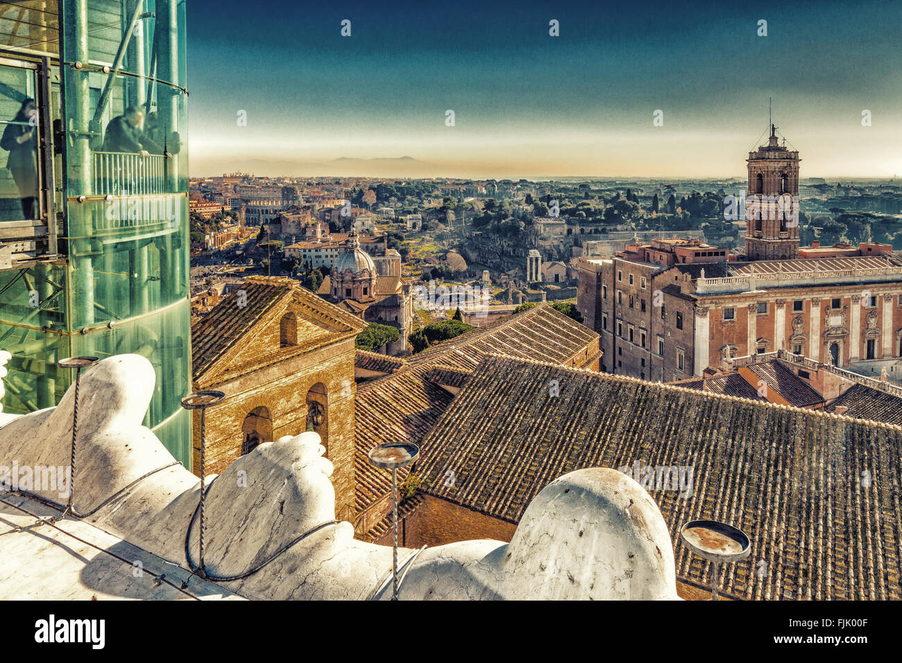 ancient roofs of Rome, Italy Stock Photo - Alamy