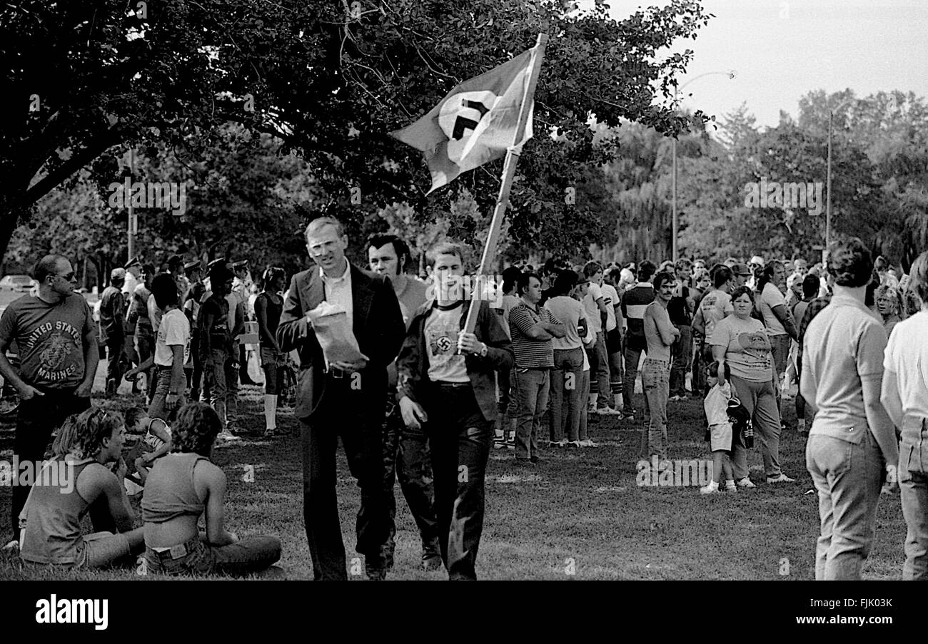 Chicago, Illinois, USA, September, 1986 KKK and White Power rally in ...