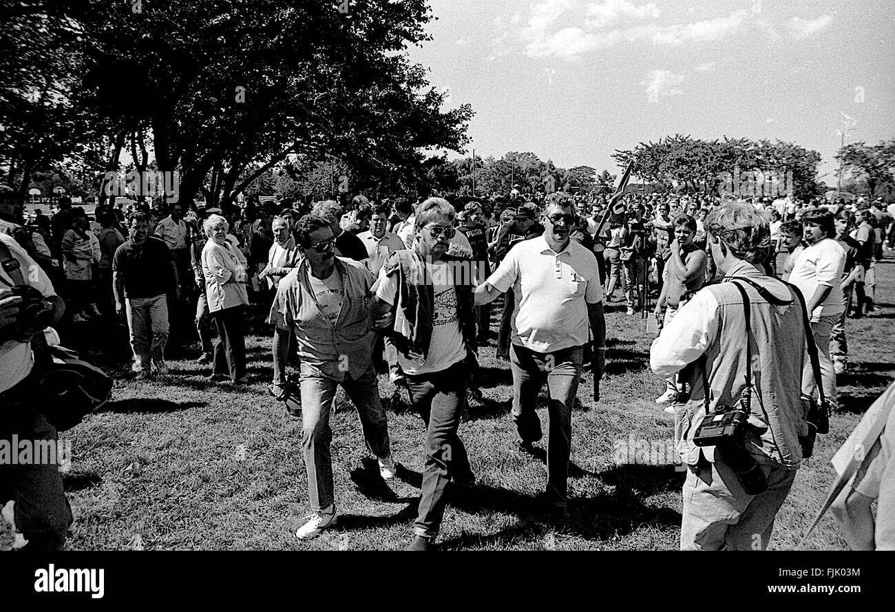 Chicago, Illinois, USA, September, 1986 KKK and White Power rally in ...