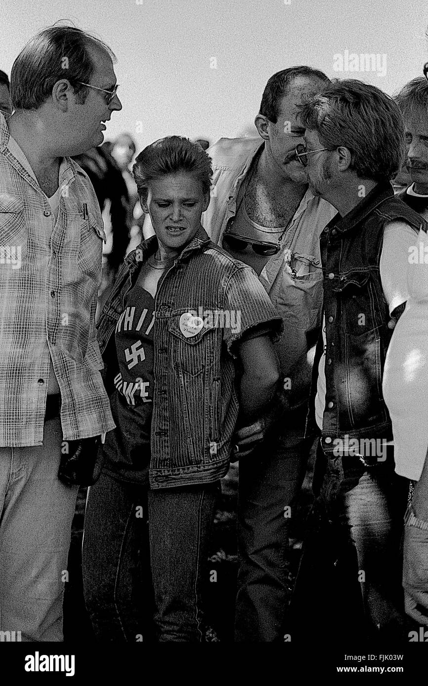 Chicago, Illinois, USA, September, 1986 KKK and White Power rally in ...