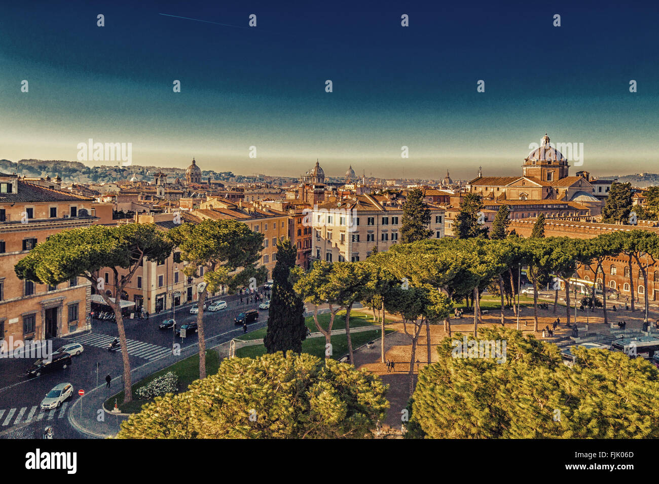 ancient roofs of Rome, Italy Stock Photo - Alamy