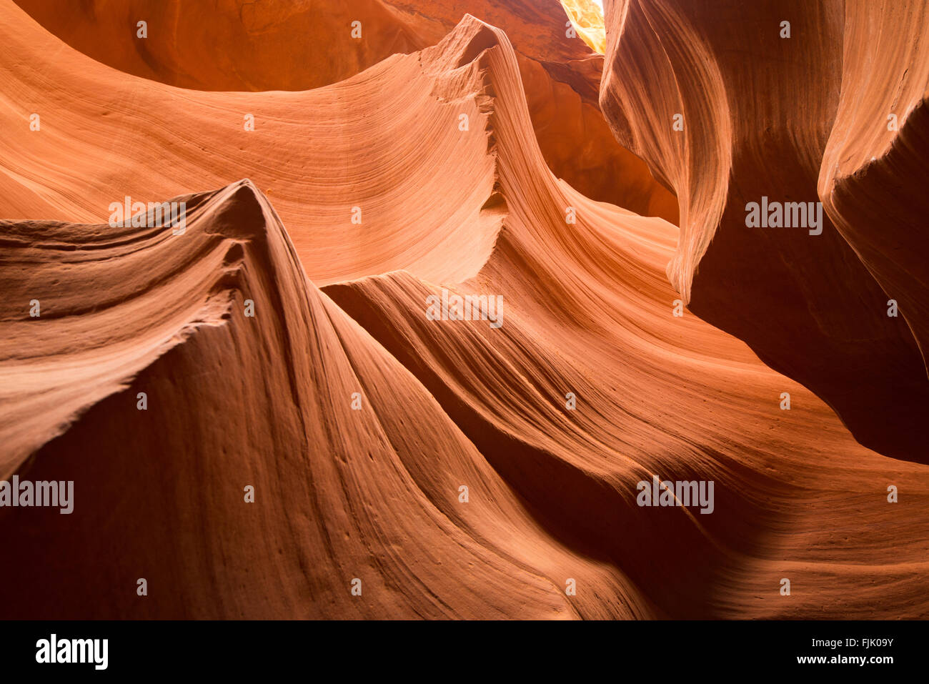 The twin peaks at Lower Antelope Canyon in Page, Arizona. This interest ...