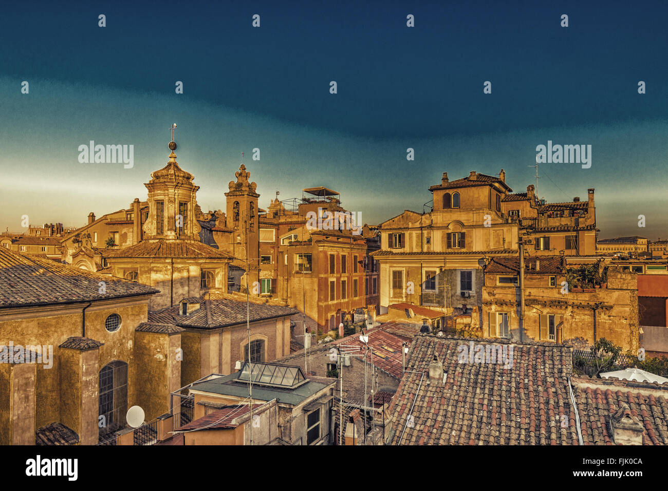 ancient roofs of Rome, Italy Stock Photo - Alamy