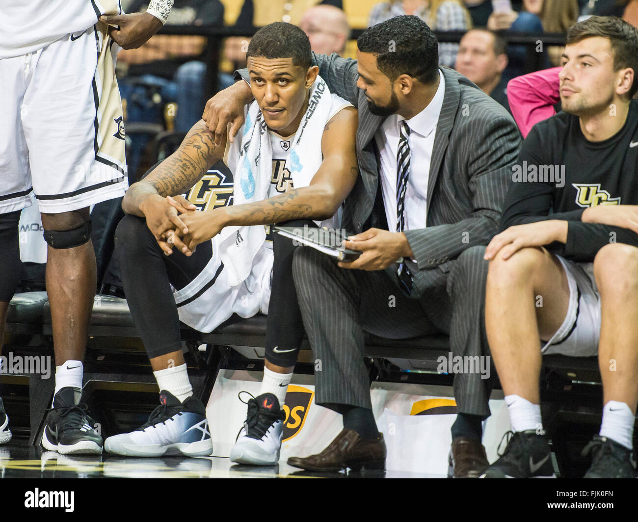 Orlando, FL, USA. 2nd Mar, 2016. UCF senior forward Shaheed Davis (33 ...