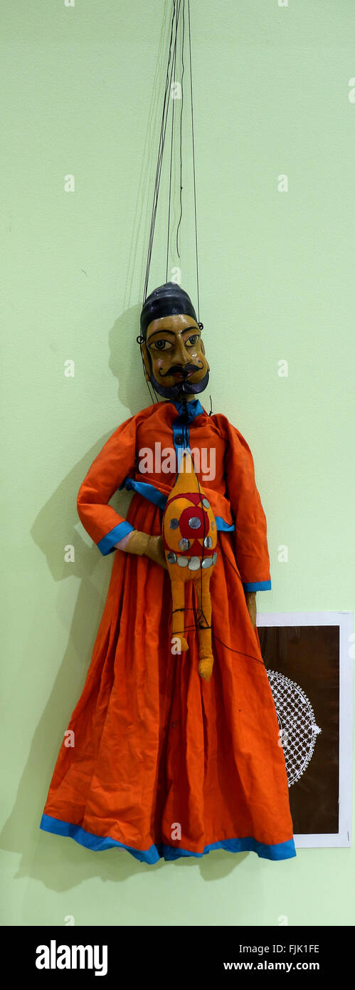 Colorful puppet hanging in a shop in Surajkund public craft fair Stock ...
