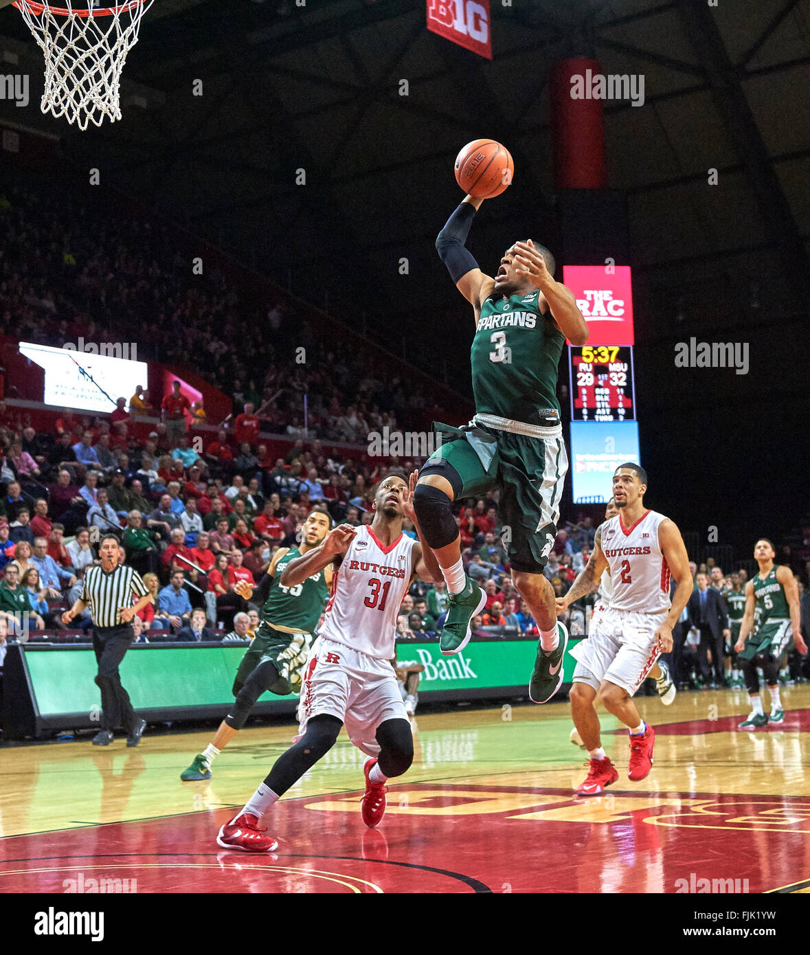 Piscataway, New Jersey, USA. 2nd Mar, 2016. Michigan States' guard ...