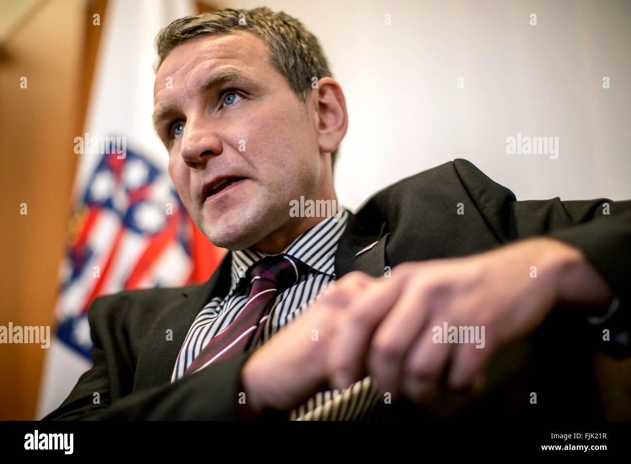 Erfurt, Germany. 24th Feb, 2016. Bjoern Hoecke, spokesman of the ...