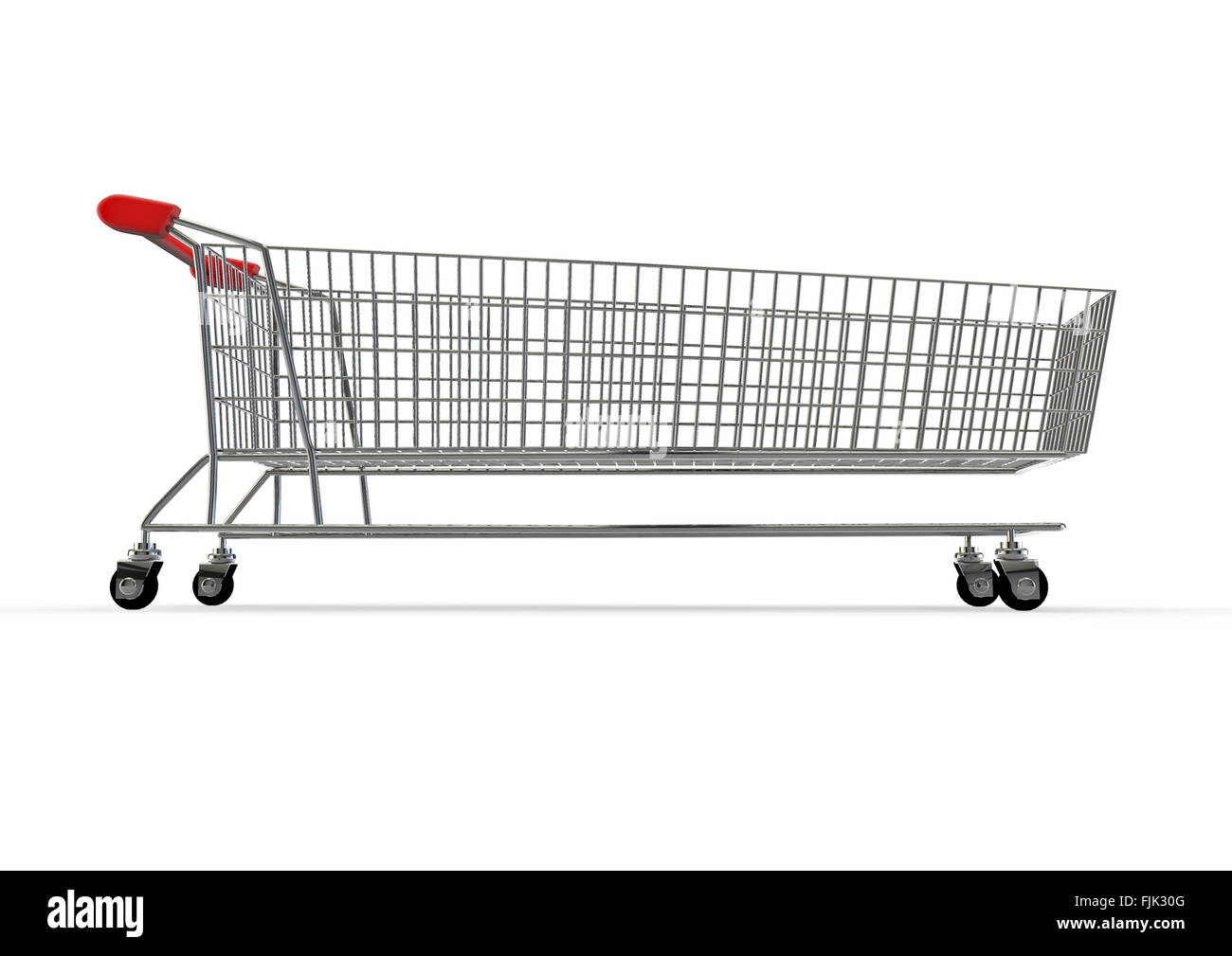 Extra large shopping trolley / 3D render of super sized shopping ...